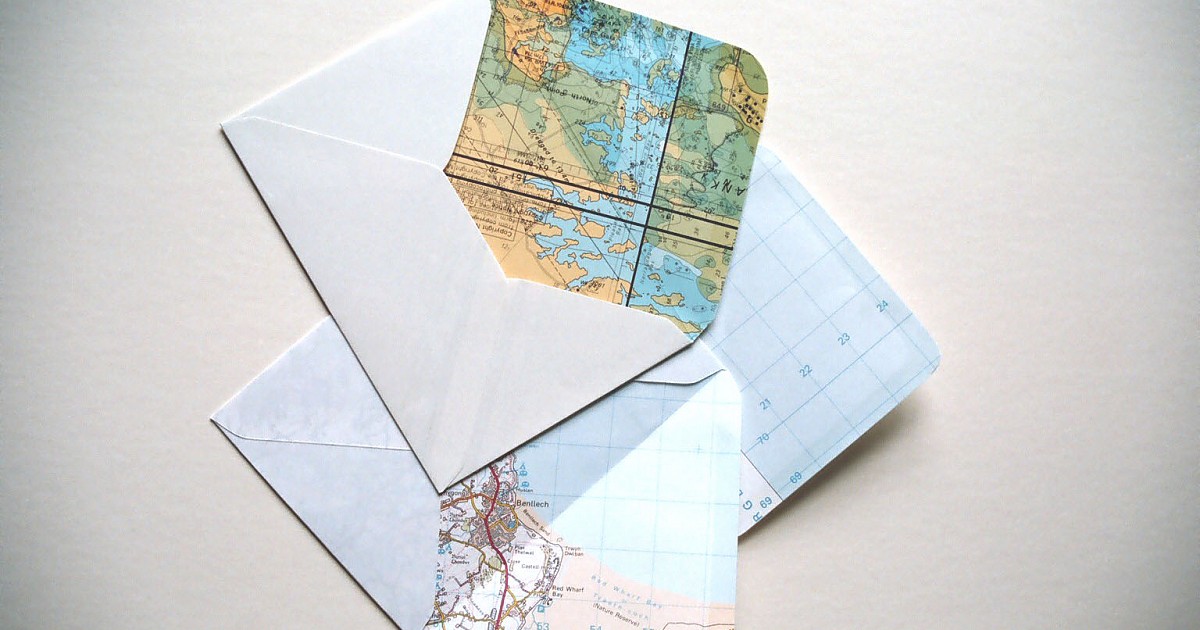 Map envelopes pack of 8